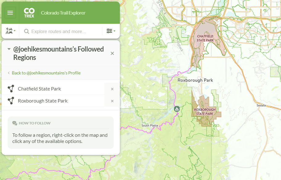 For Administrators - Following Regions for Land Managers – COTREX Support